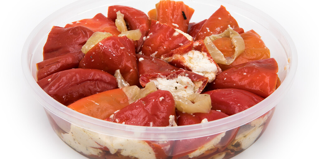 Piments Rouges Farcis au Fromage Barquette 1 kg | Mozzalat